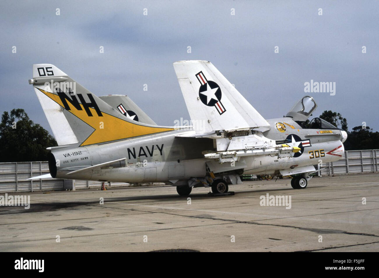 On May 17, 1975, LTV A-7E Corsair II 157519 of VA-192 'Golden Dragons ...