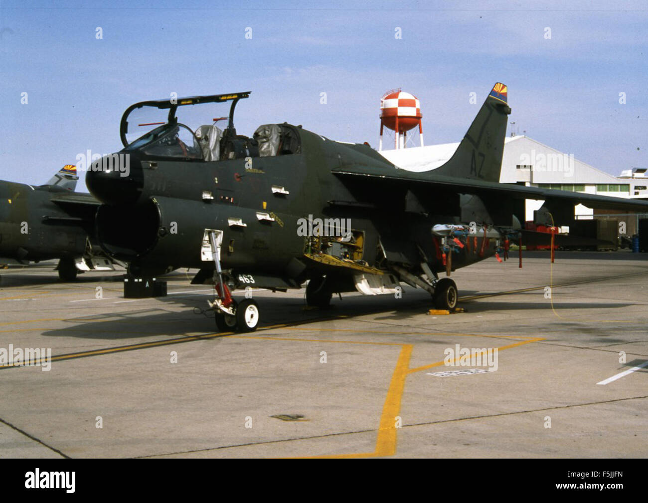 The LTV A-7K, assigned to the 152nd Tactical Fighter Squadron of the ...