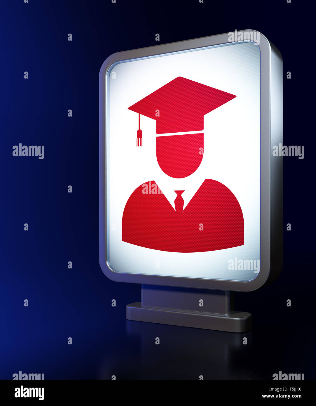Science concept: Student on billboard background Stock Photo - Alamy