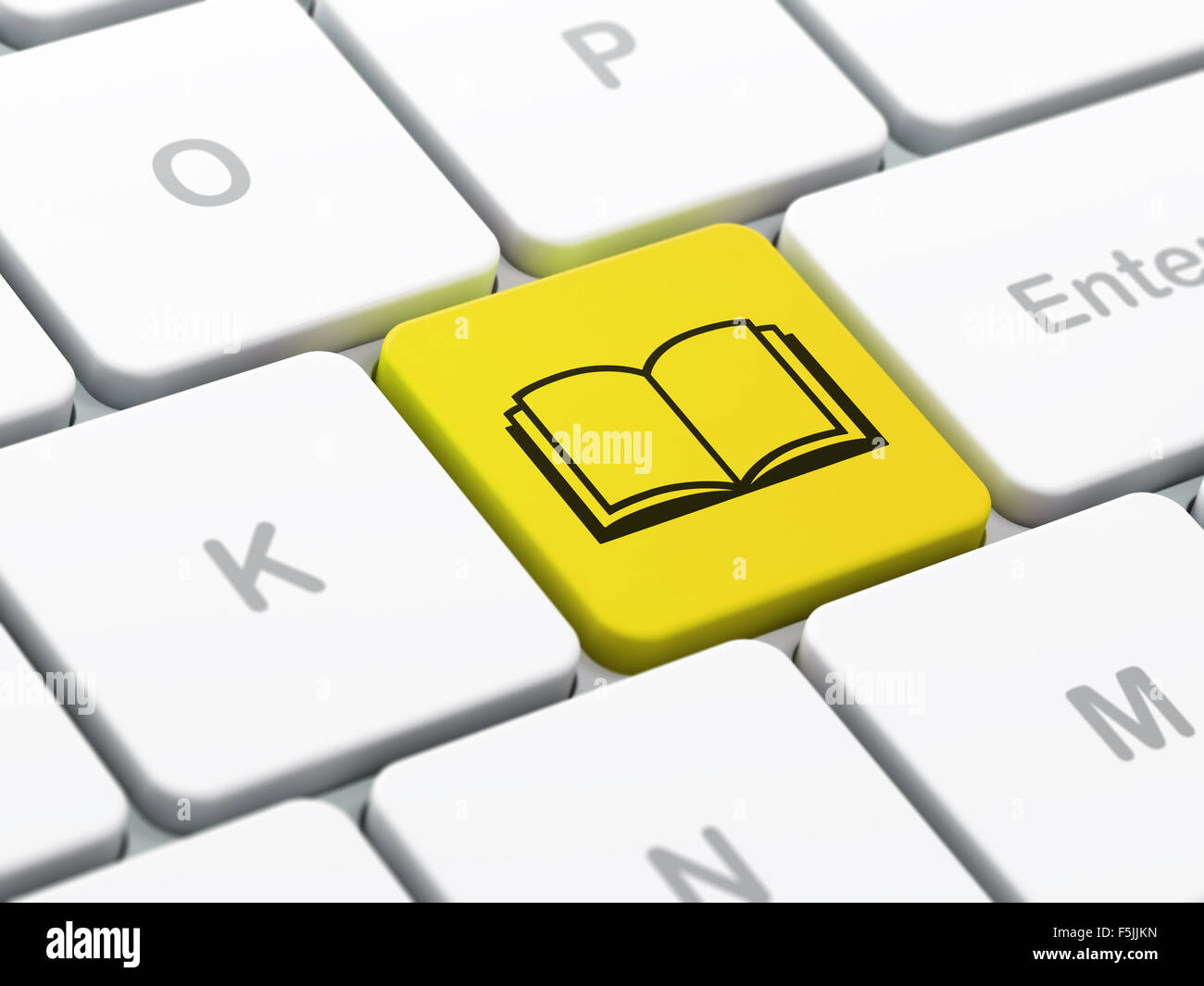 Science concept: Book on computer keyboard background Stock Photo - Alamy