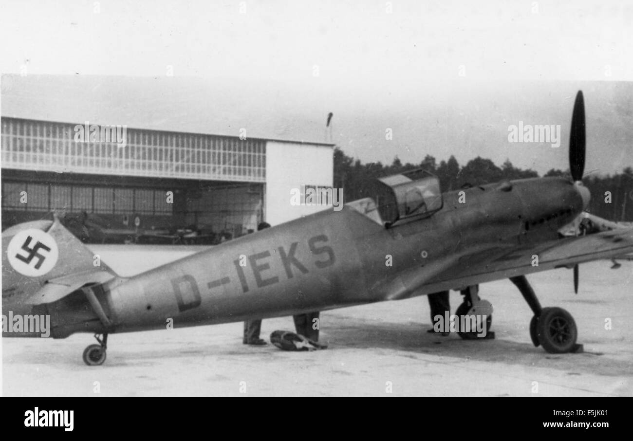 A photo from the Nowarra collection of the Messerschmitt Bf 109V-5, an ...