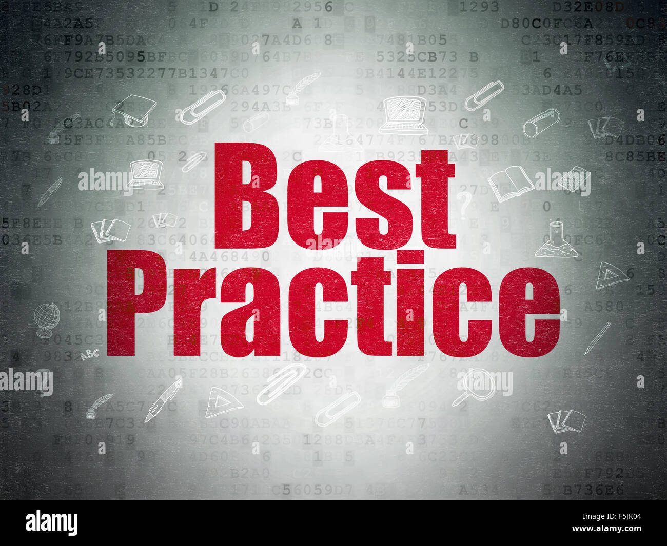 Learning concept: Best Practice on Digital Paper background Stock Photo ...