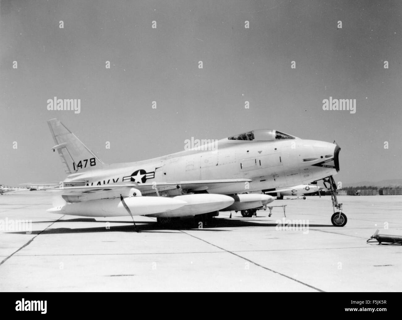 A photograph by William Larkins of the North American Fury FJ-4B, a ...