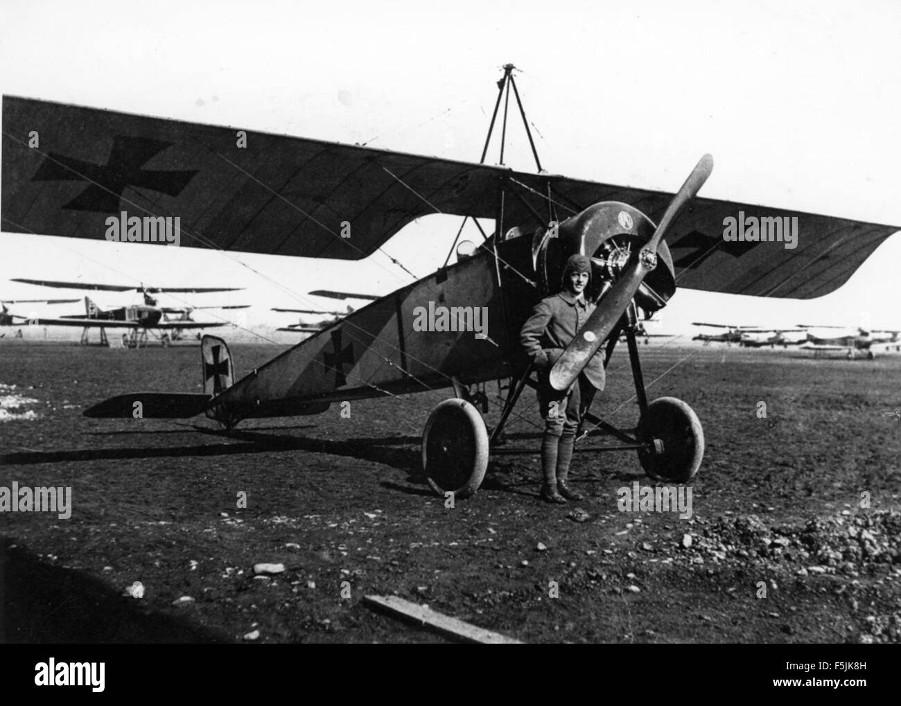 A photograph of the Pfalz AI, a German biplane used during World War I ...