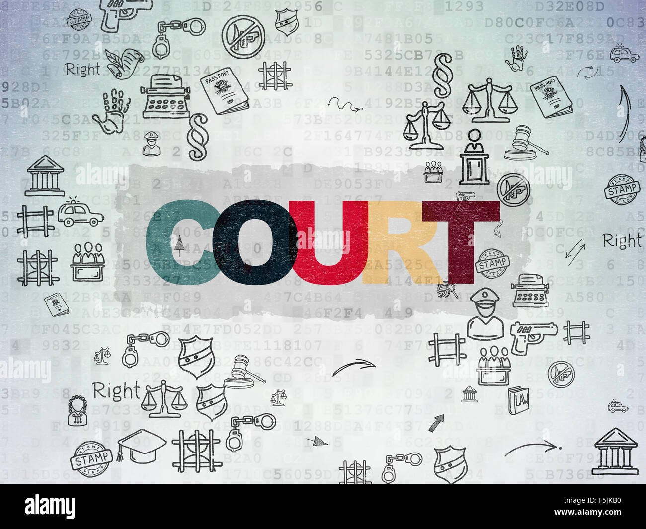 Law concept: Court on Digital Paper background Stock Photo - Alamy