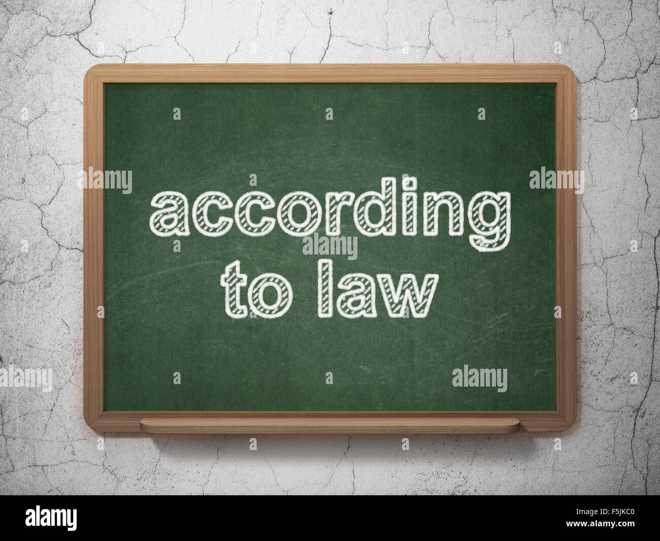 Law concept: According To Law on chalkboard background Stock Photo - Alamy