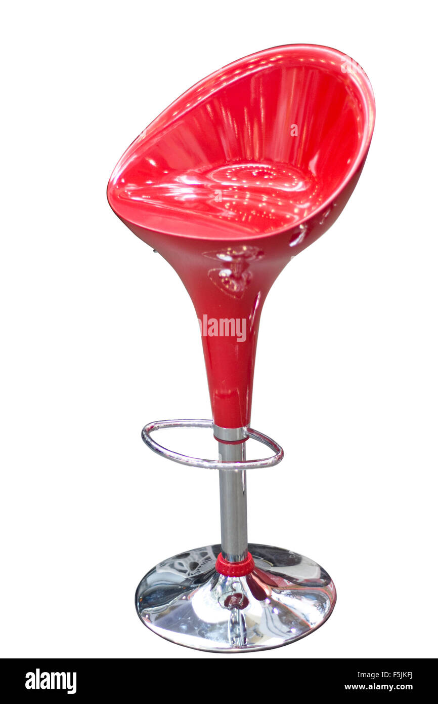 Red plastic chair Stock Photo - Alamy