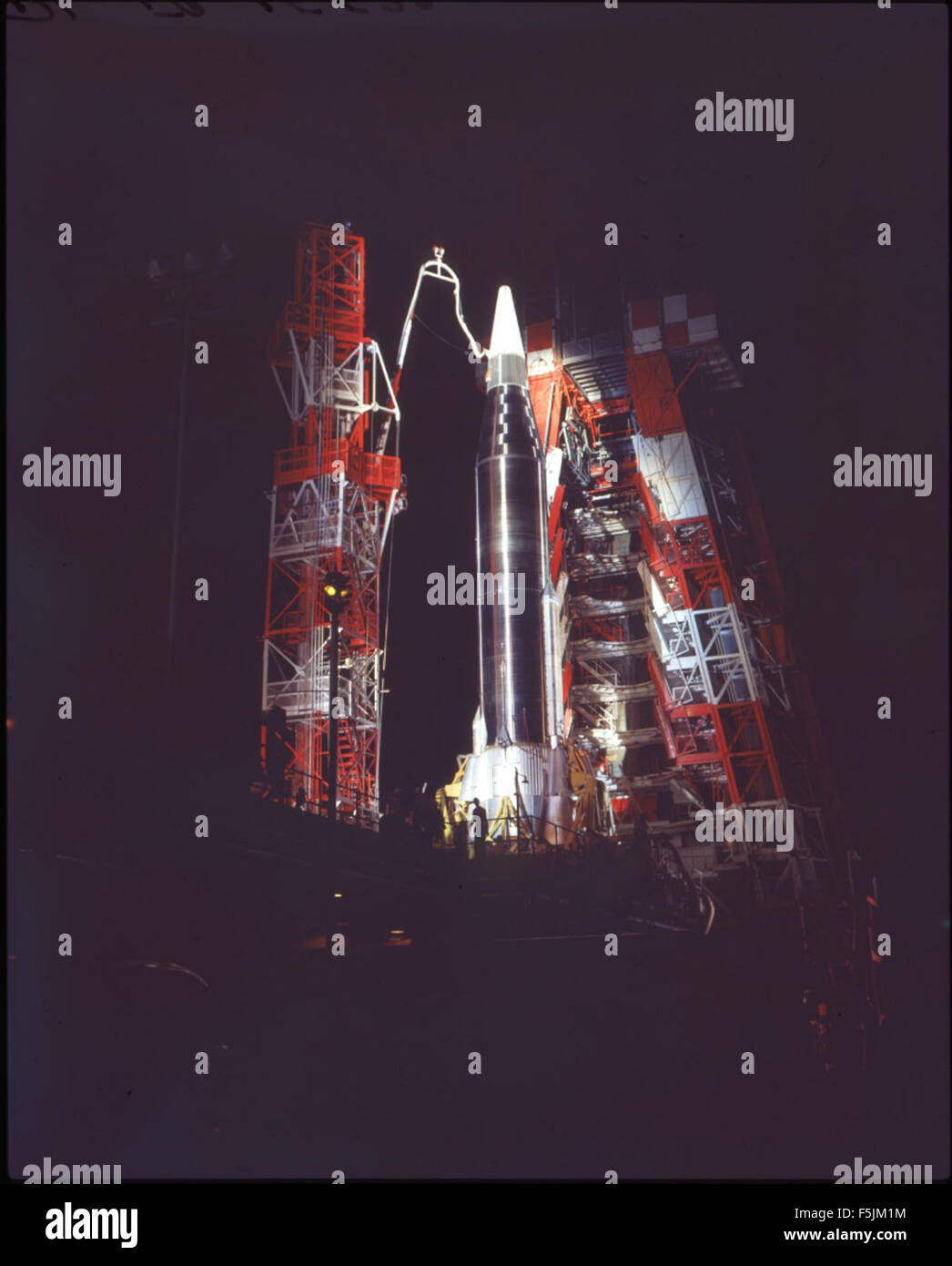 The image depicts the Atlas 7D rocket, detailed during its Test 1754 ...