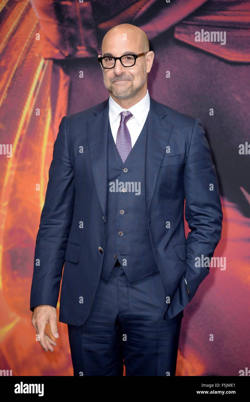 Stanley Tucci attending 'The Hunger Games: Mockingjay, Part 2' world ...