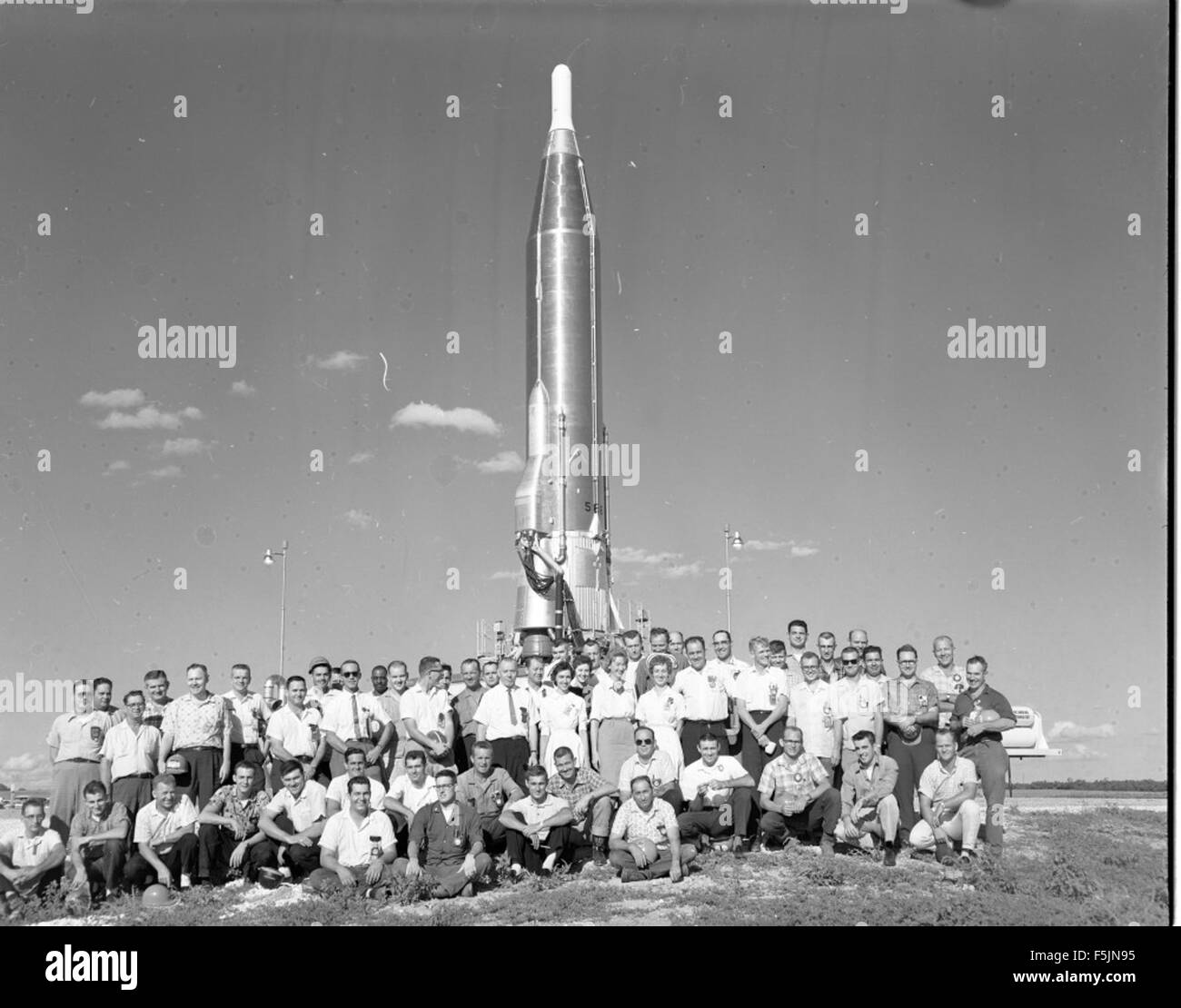A scene from the Atlas collection featuring Atlas rockets and workers ...