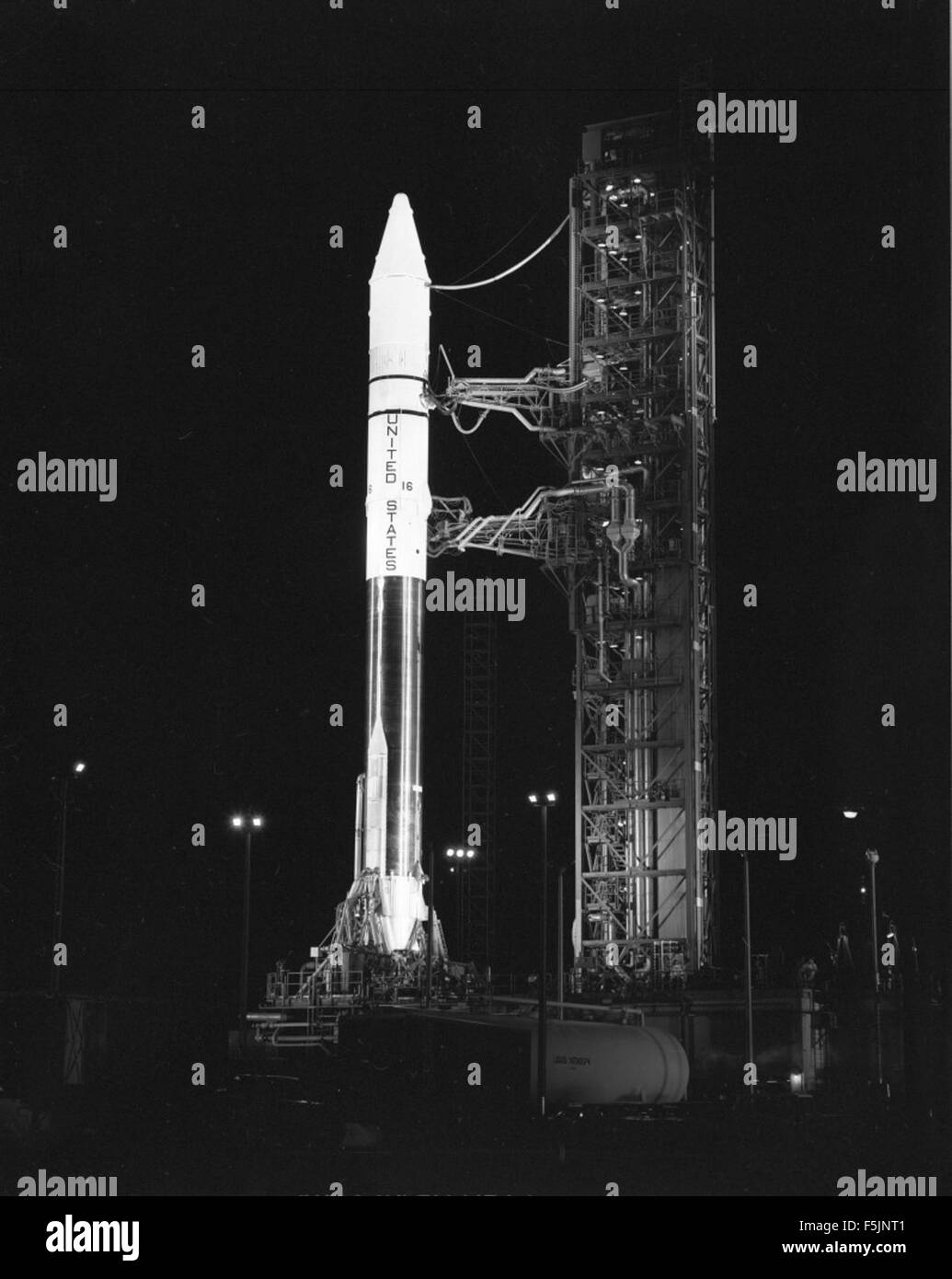The Atlas Centaur AC-16 rocket, used for launching satellites, is ...