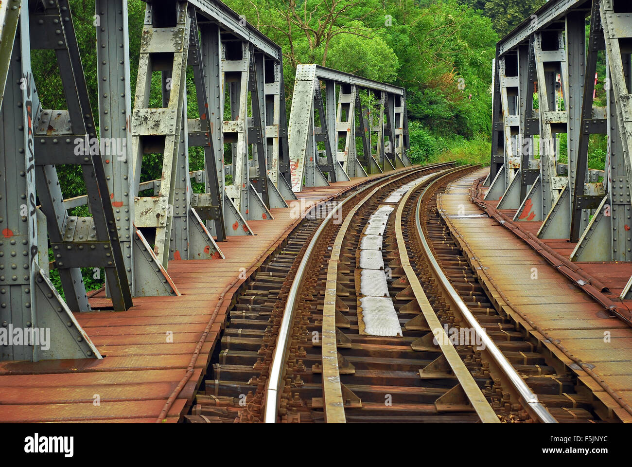 rusty railway bridge in Caransebes Romania Stock Photo - Alamy