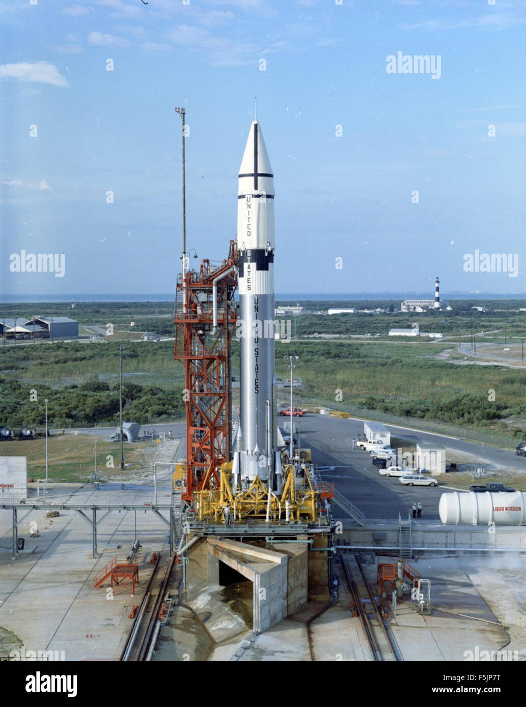 Atlas Centaur 3 Details Pre launch views of Stock Photo - Alamy