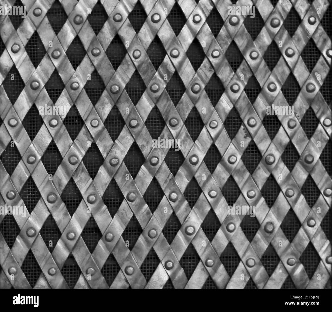 Wire mesh grille Black and White Stock Photos & Images - Alamy