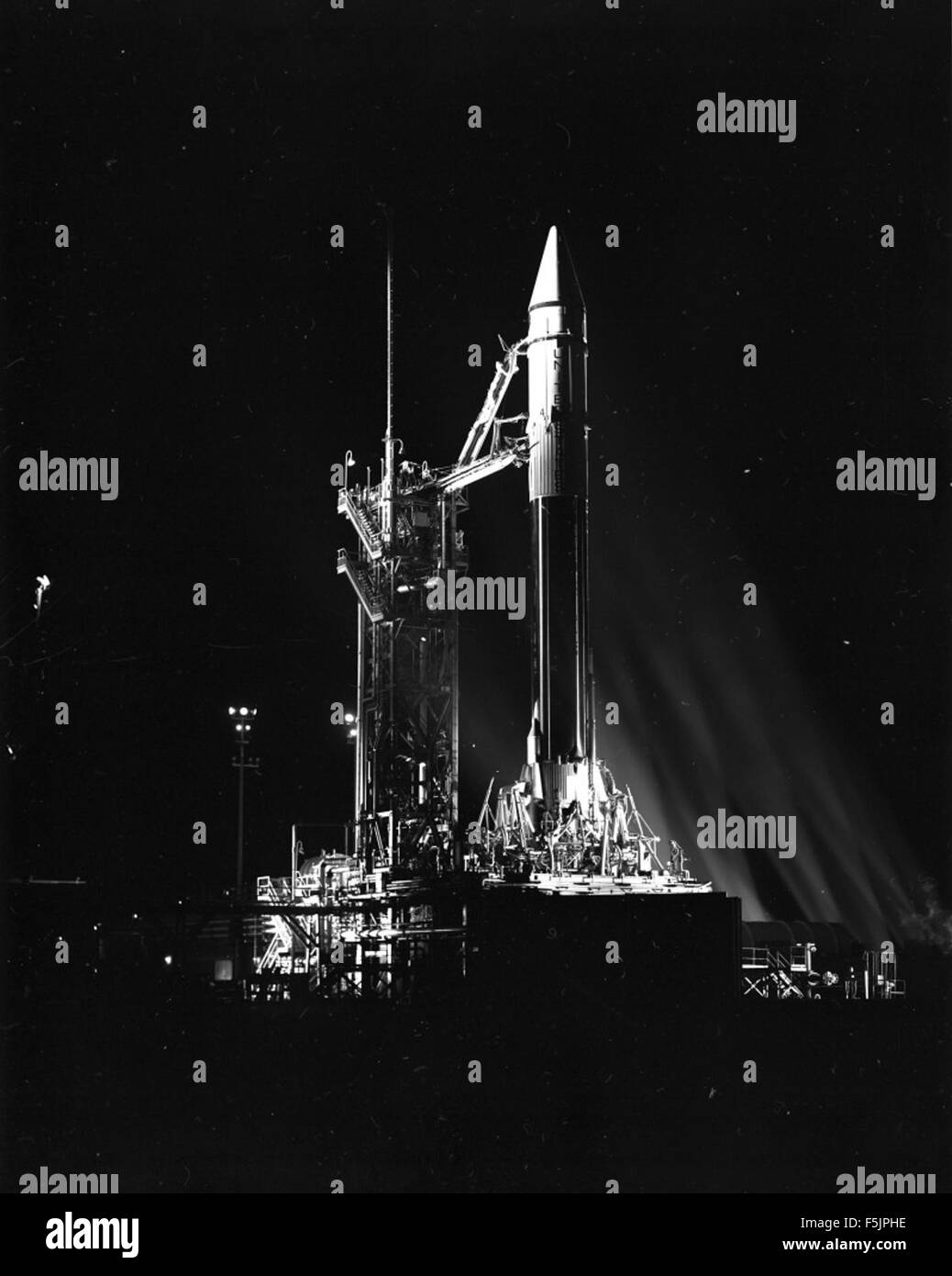 Space rocket launch in Black and White Stock Photos & Images - Alamy