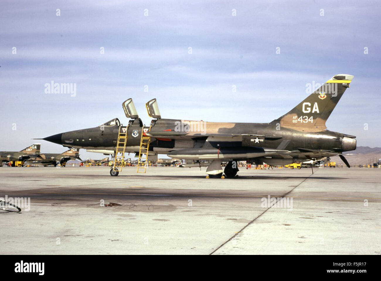 The Republic F-105G Thunderchief (tail number 62-4434) shown here was ...