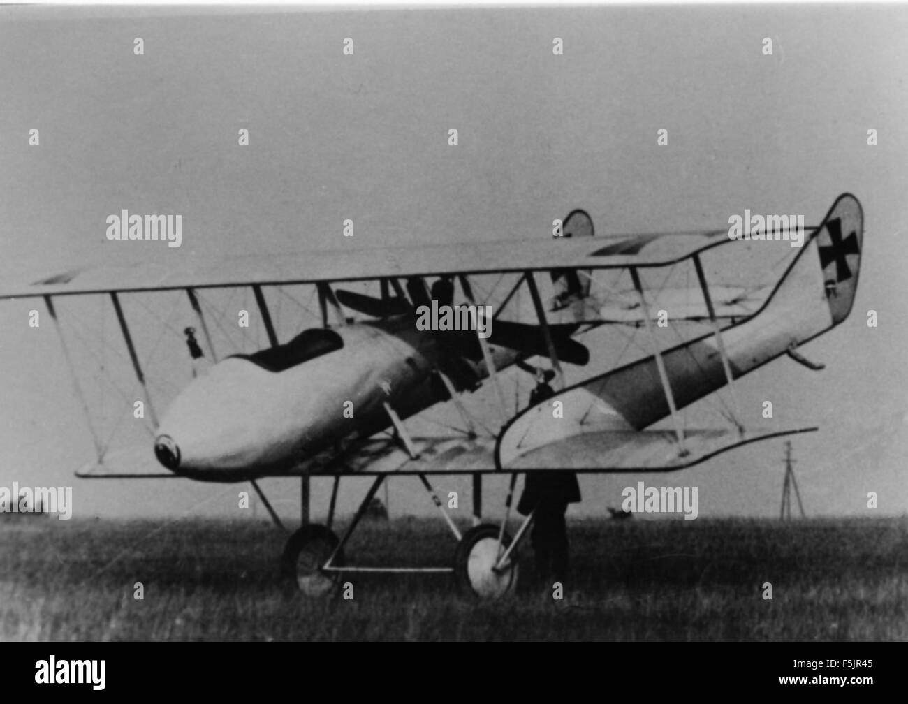 This photograph depicts the Schwade Fighter, a World War I-era aircraft ...