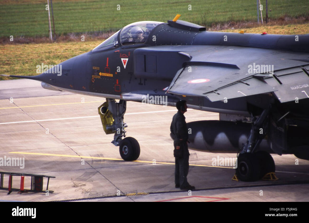 A SEPECAT Jaguar A-144, part of the French Air Force's EC 3-7 ...