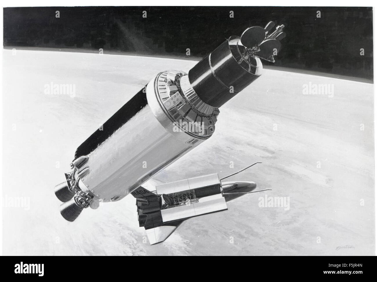 This drawing illustrates the design of the Shuttle Centaur, a space ...