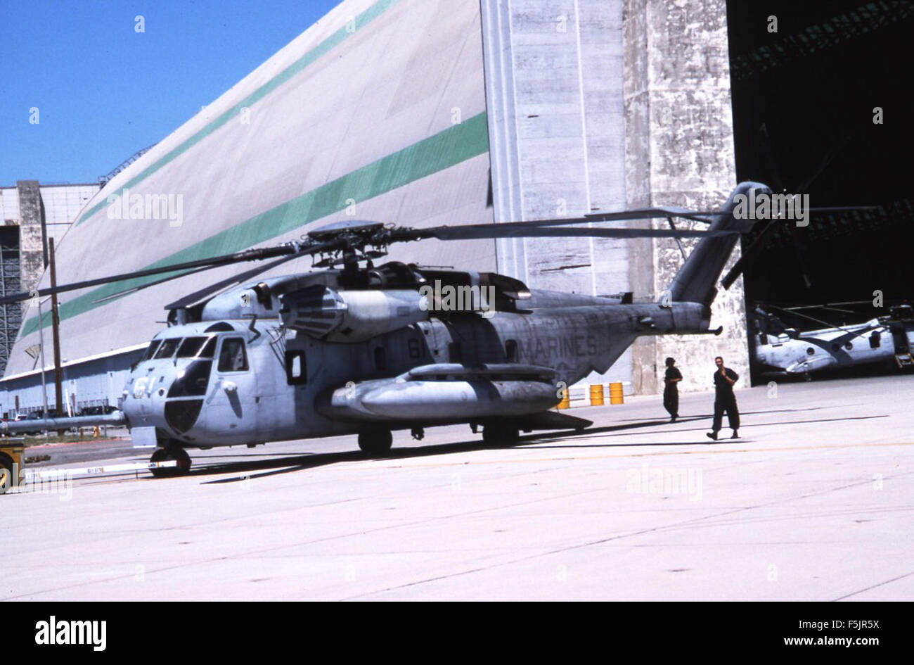 The Sikorsky CH-53A, belonging to HMH-361, is seen here at Marine Corps ...