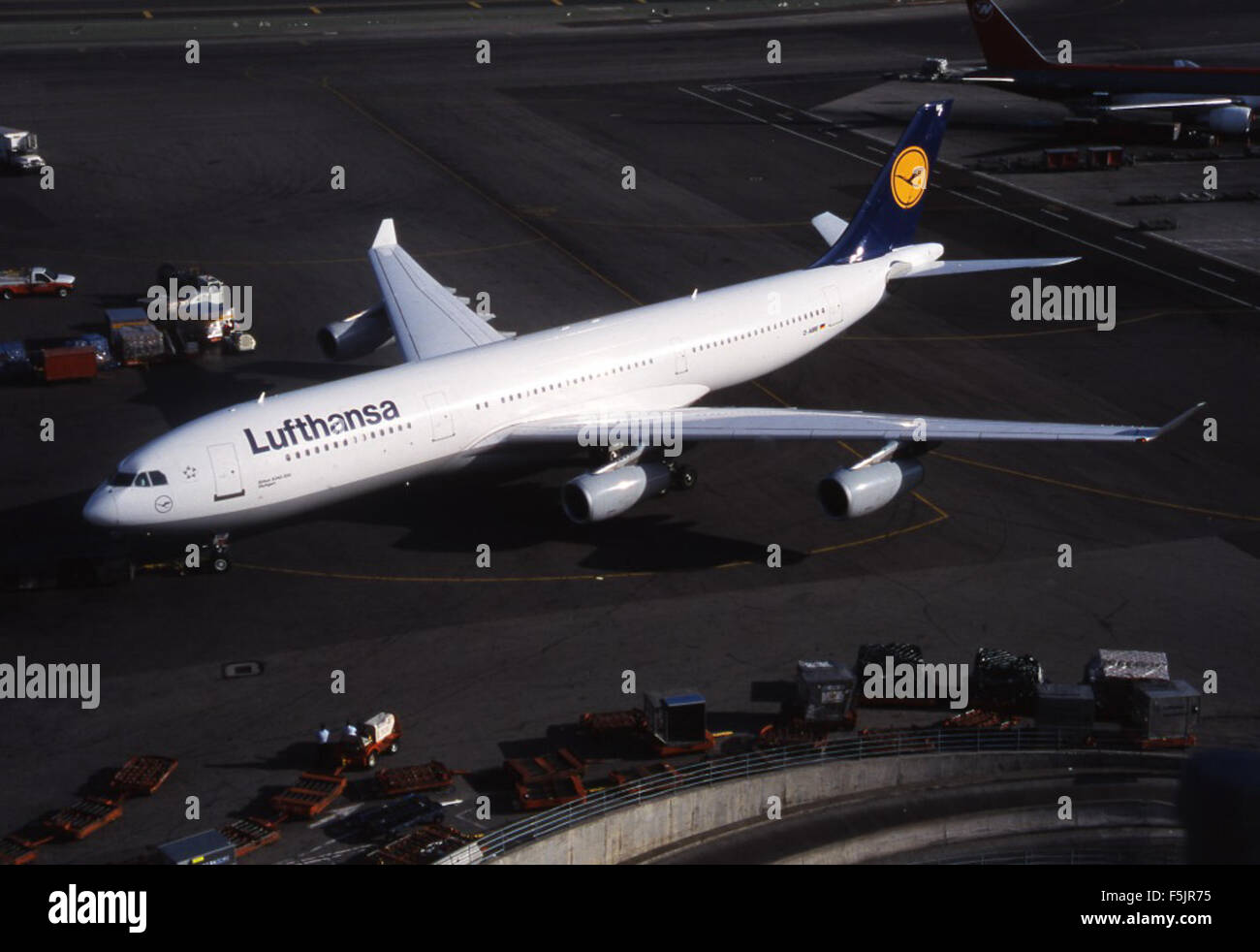 The Airbus A340-211, with registration D-AIBE, operated by Lufthansa ...