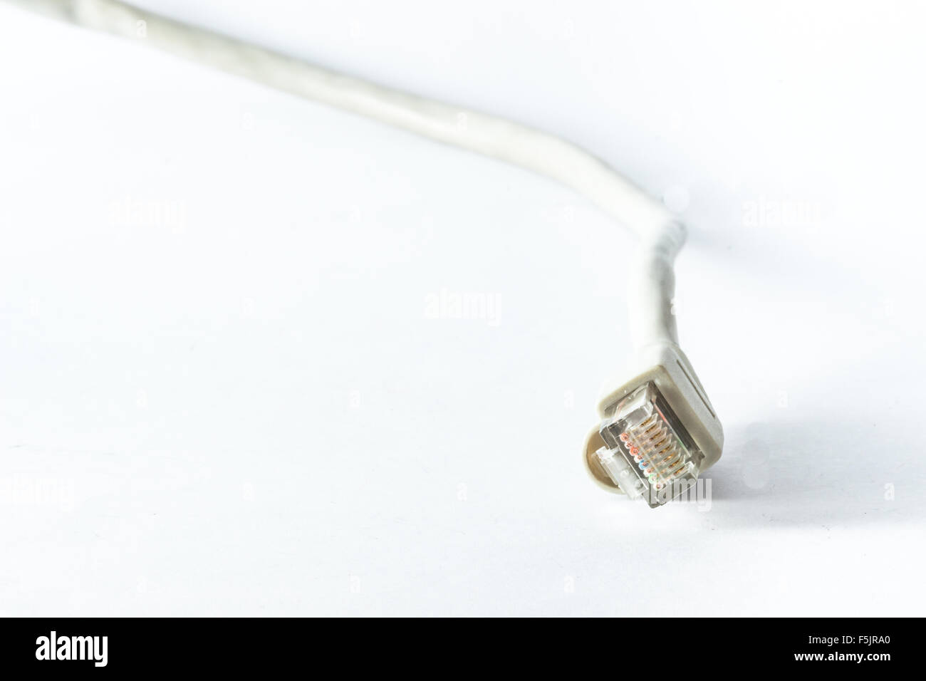 The internet cable on white background Stock Photo - Alamy