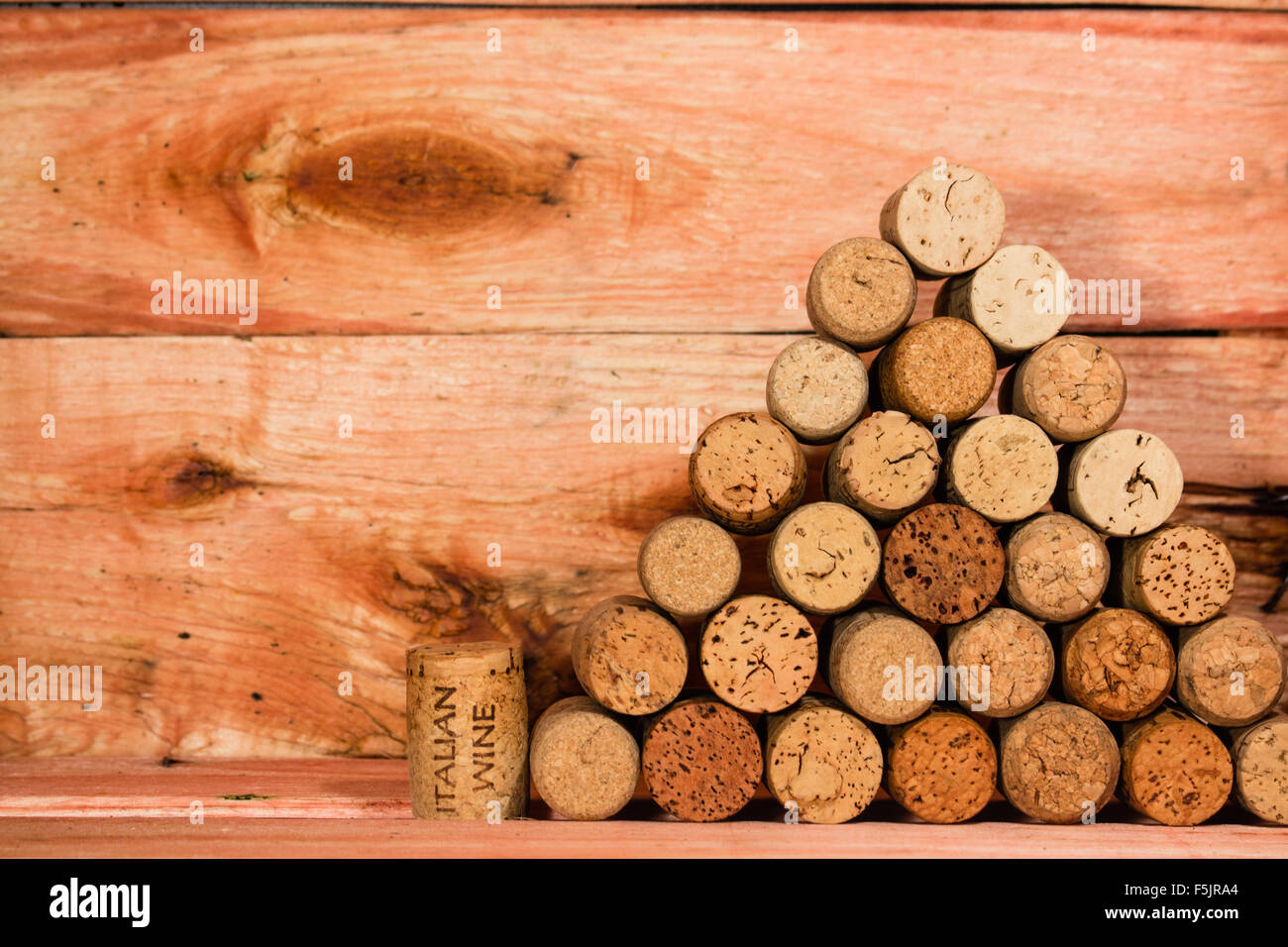 Stack of a cork wine with differente variation Stock Photo - Alamy