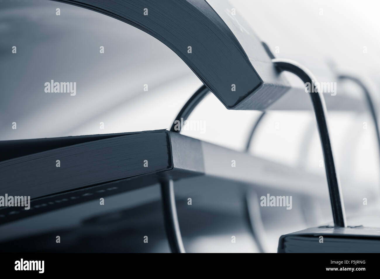 File folder with catalogs closeup. Toned in blue Stock Photo - Alamy