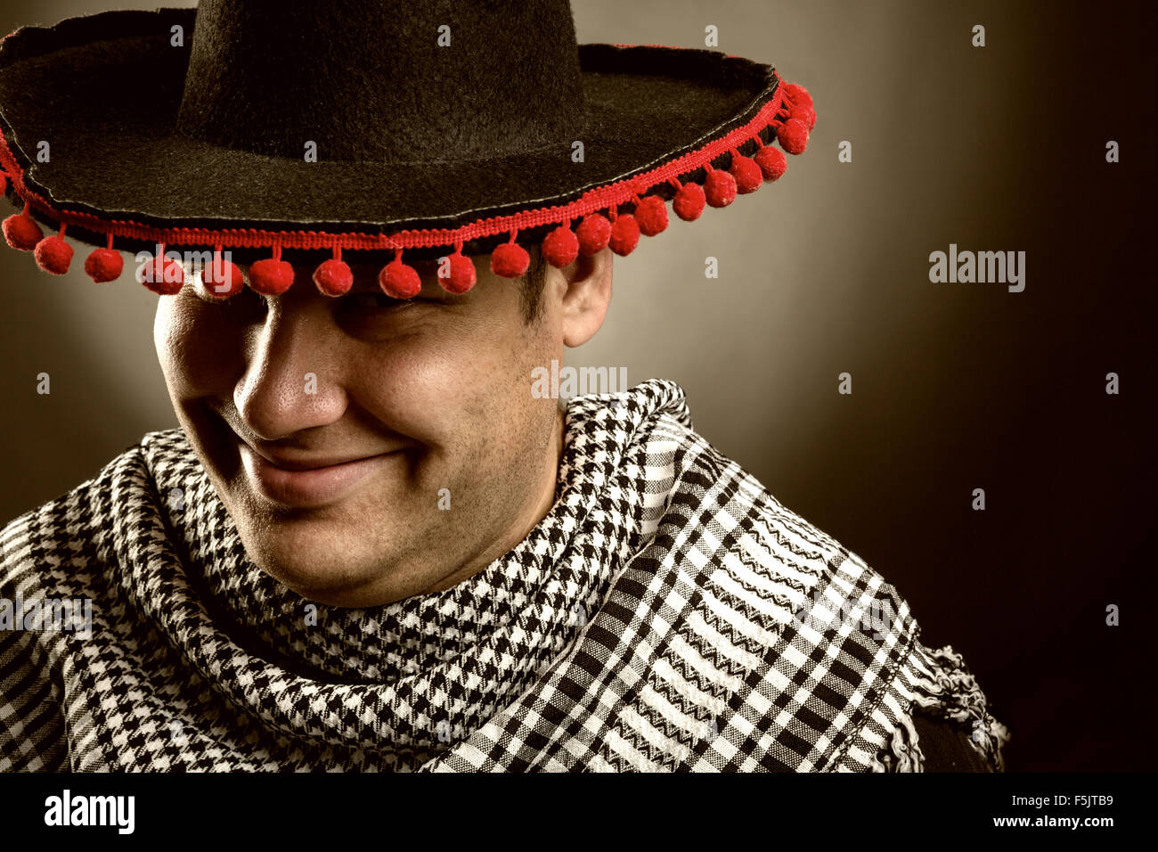 Portrait of smiling cowboy mexican Stock Photo - Alamy