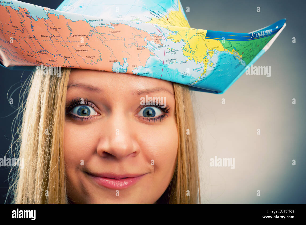 Girl cap map hi-res stock photography and images - Alamy