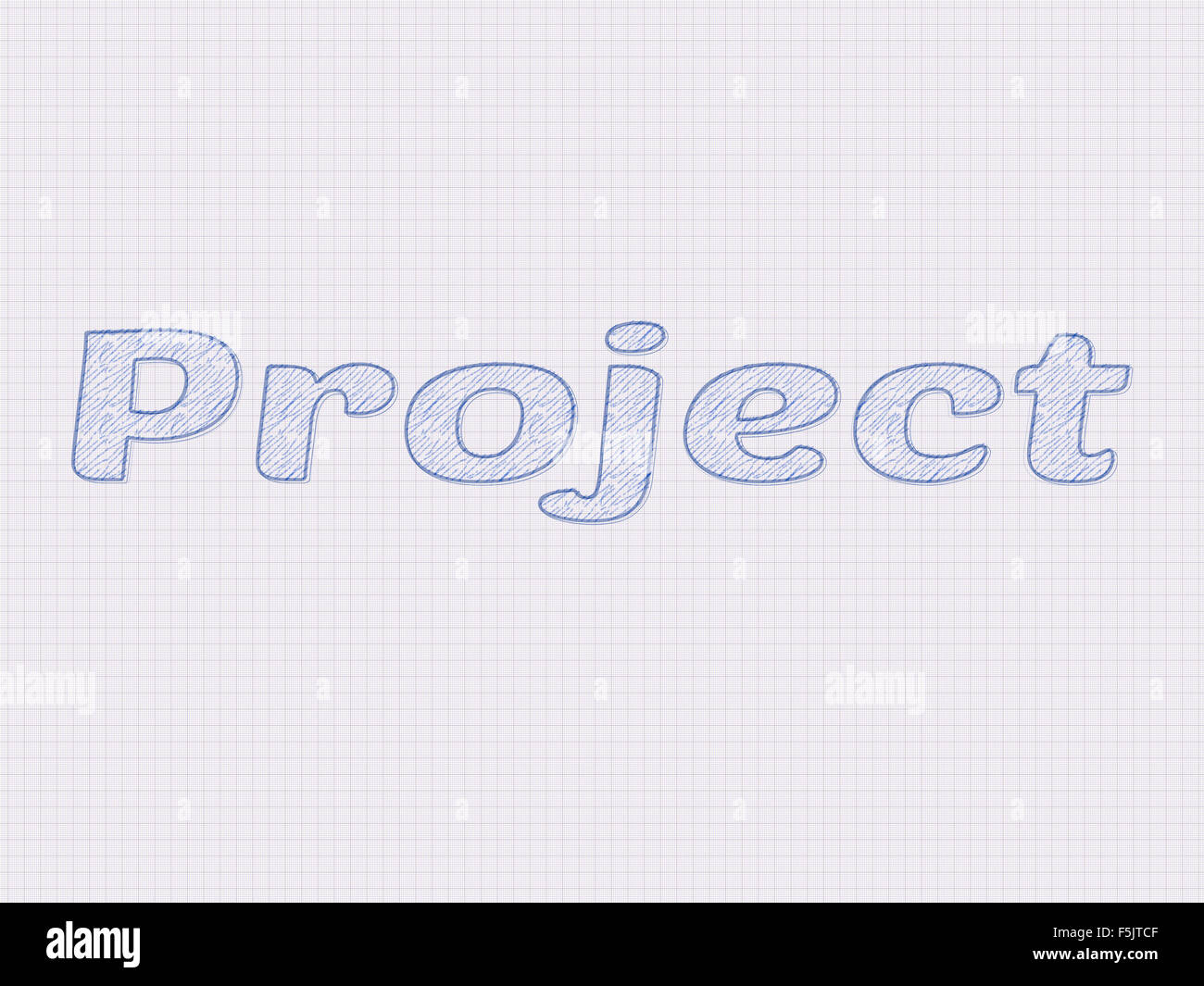 Project written as a sketch on paper Stock Photo - Alamy