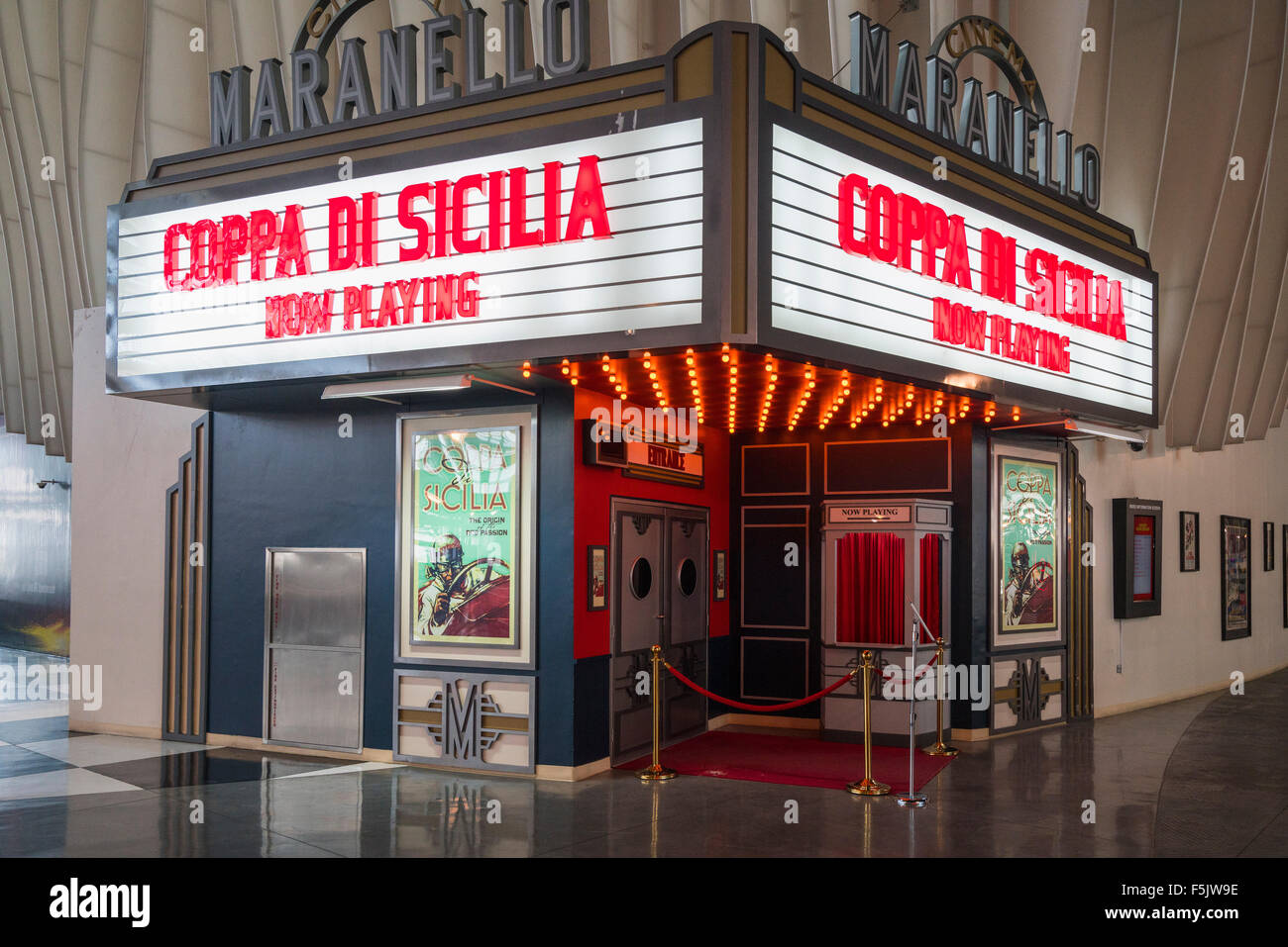 Cinema showing Ferrari movies at Ferrari World in Abu Dhabi United Arab ...