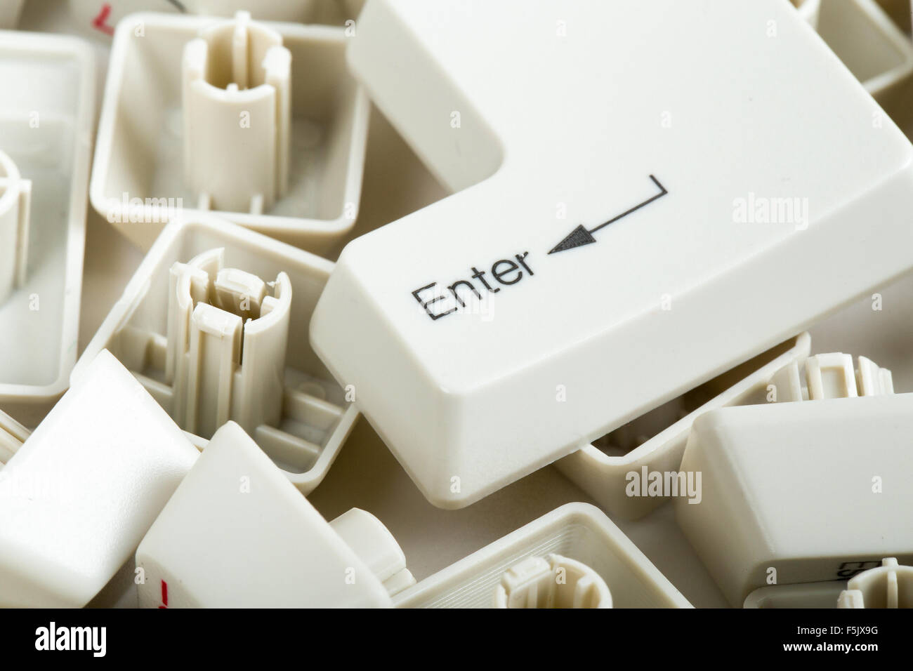pile of scattered white keyboard keys on white background Stock Photo ...