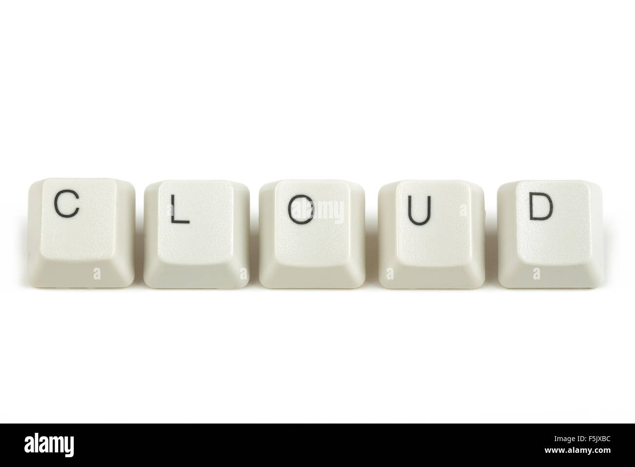 cloud text from scattered keyboard keys isolated on white background ...