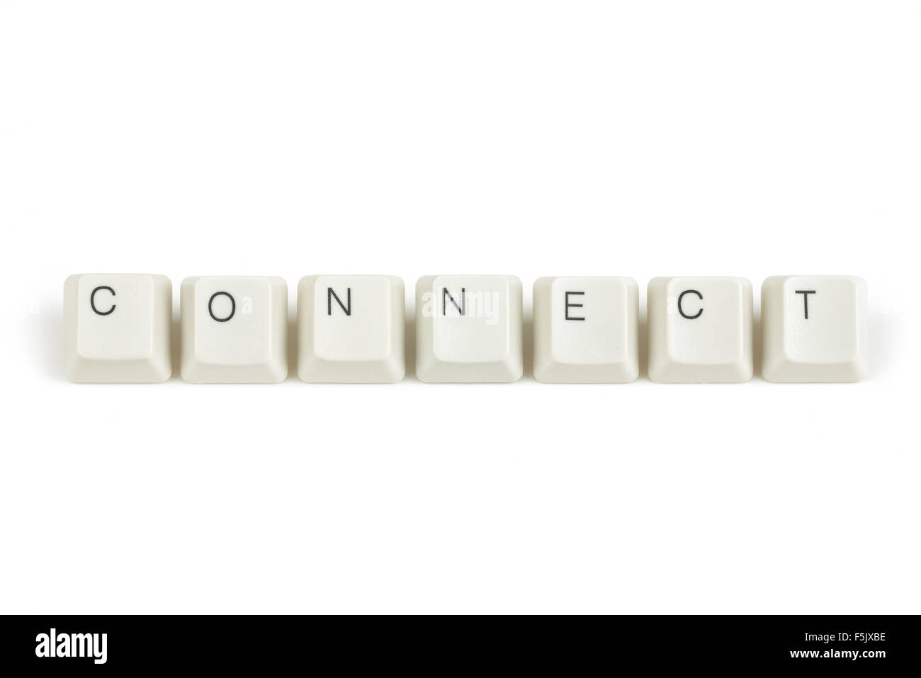 connect text from scattered keyboard keys isolated on white background ...
