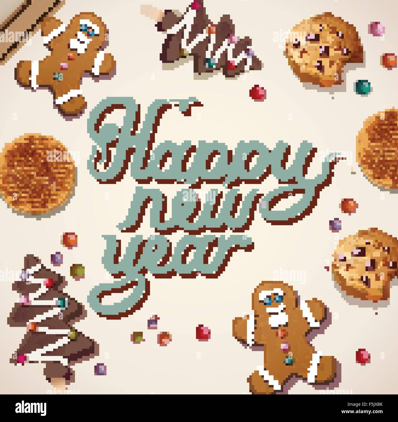 HAPPY NEW YEAR vector illustration Stock Vector Image & Art - Alamy