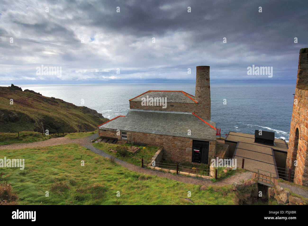 Disused Levant Beam Engine, Pendeen village, Cornwall County, England ...