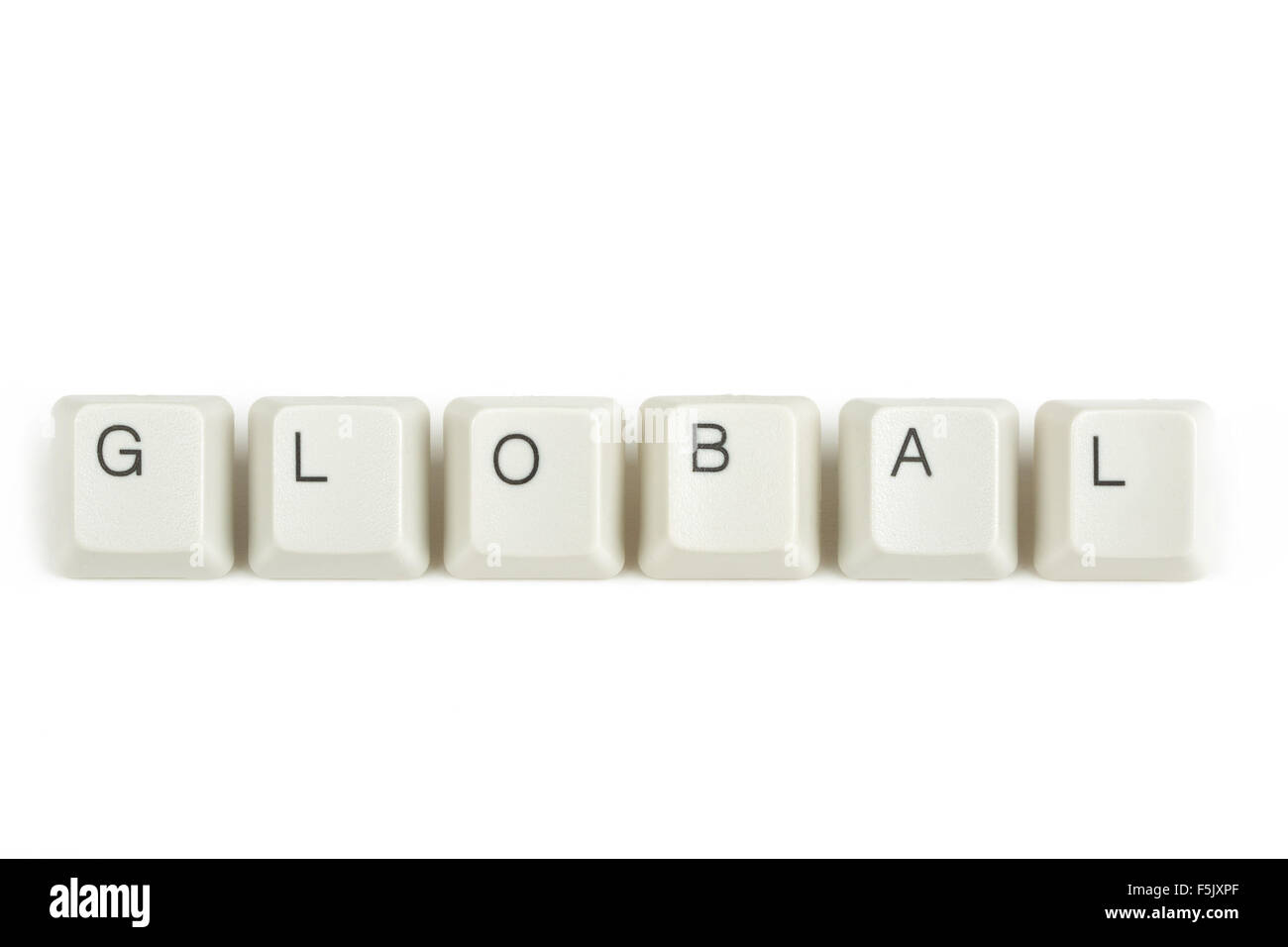 global text from scattered keyboard keys isolated on white background ...