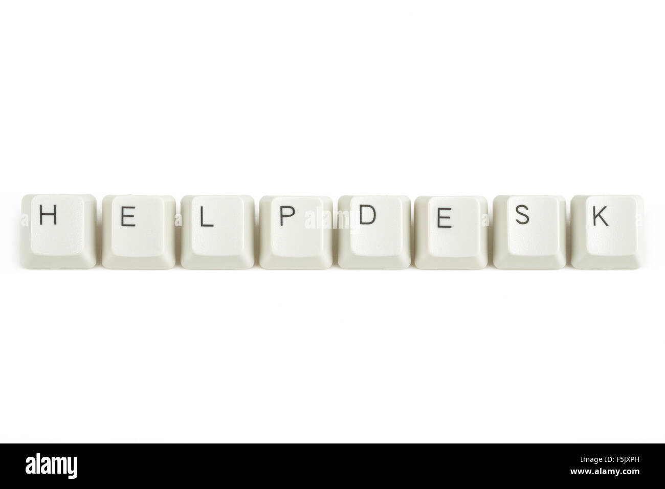 helpdesk text from scattered keyboard keys isolated on white background ...