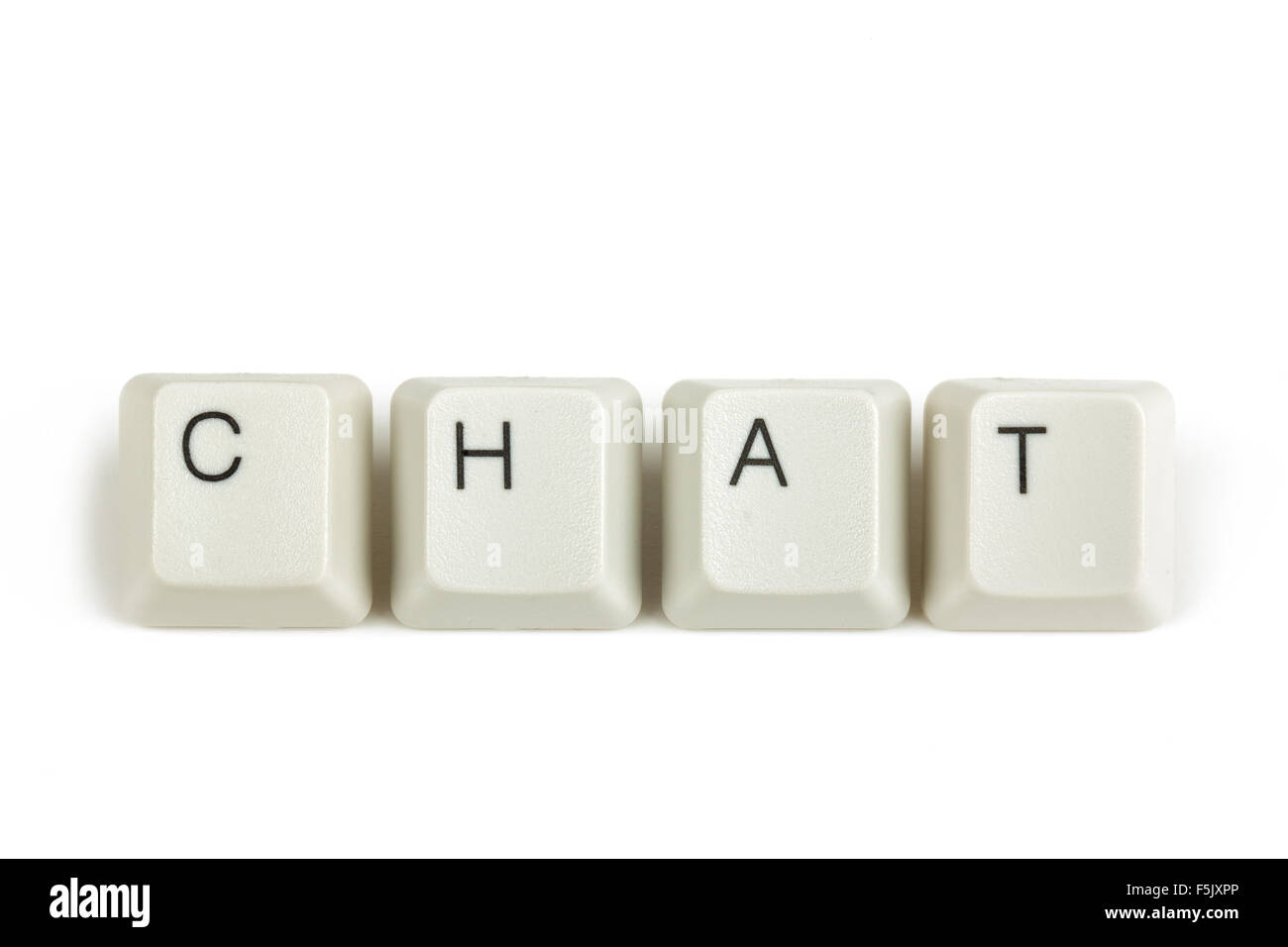 chat text from scattered keyboard keys isolated on white background ...