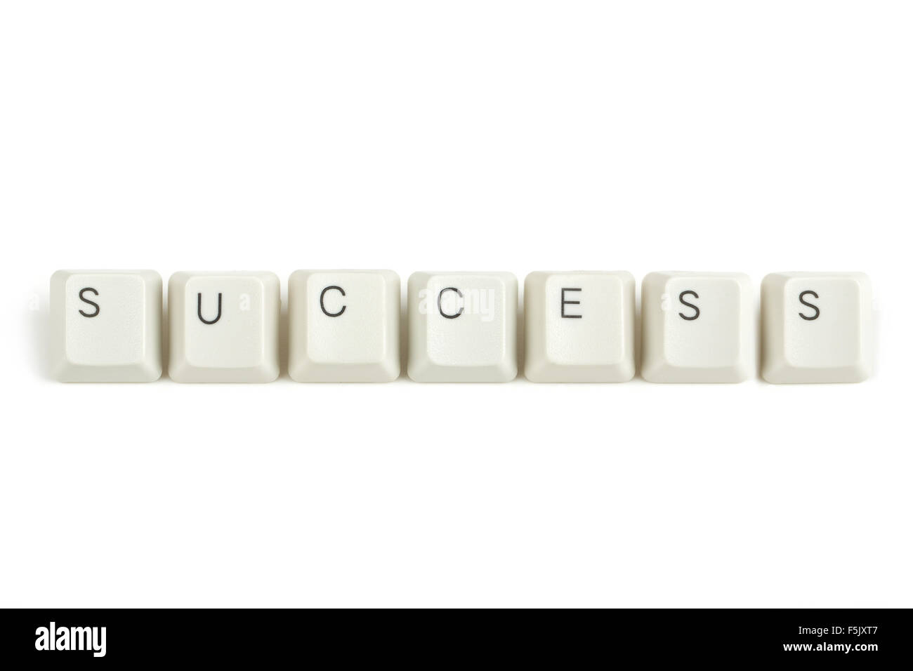 success text from scattered keyboard keys isolated on white background ...