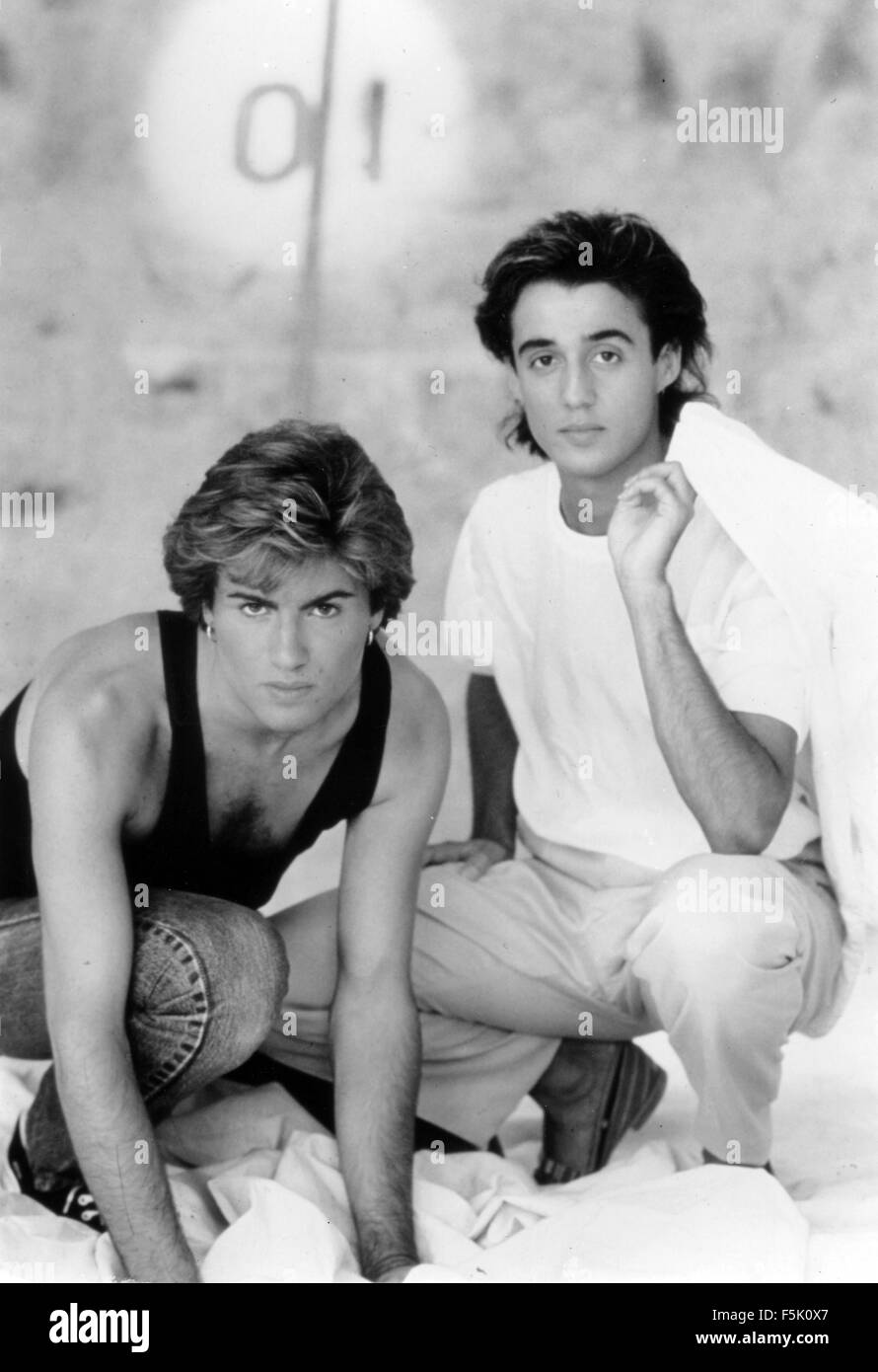 Wham uk duo george michael Black and White Stock Photos & Images - Alamy