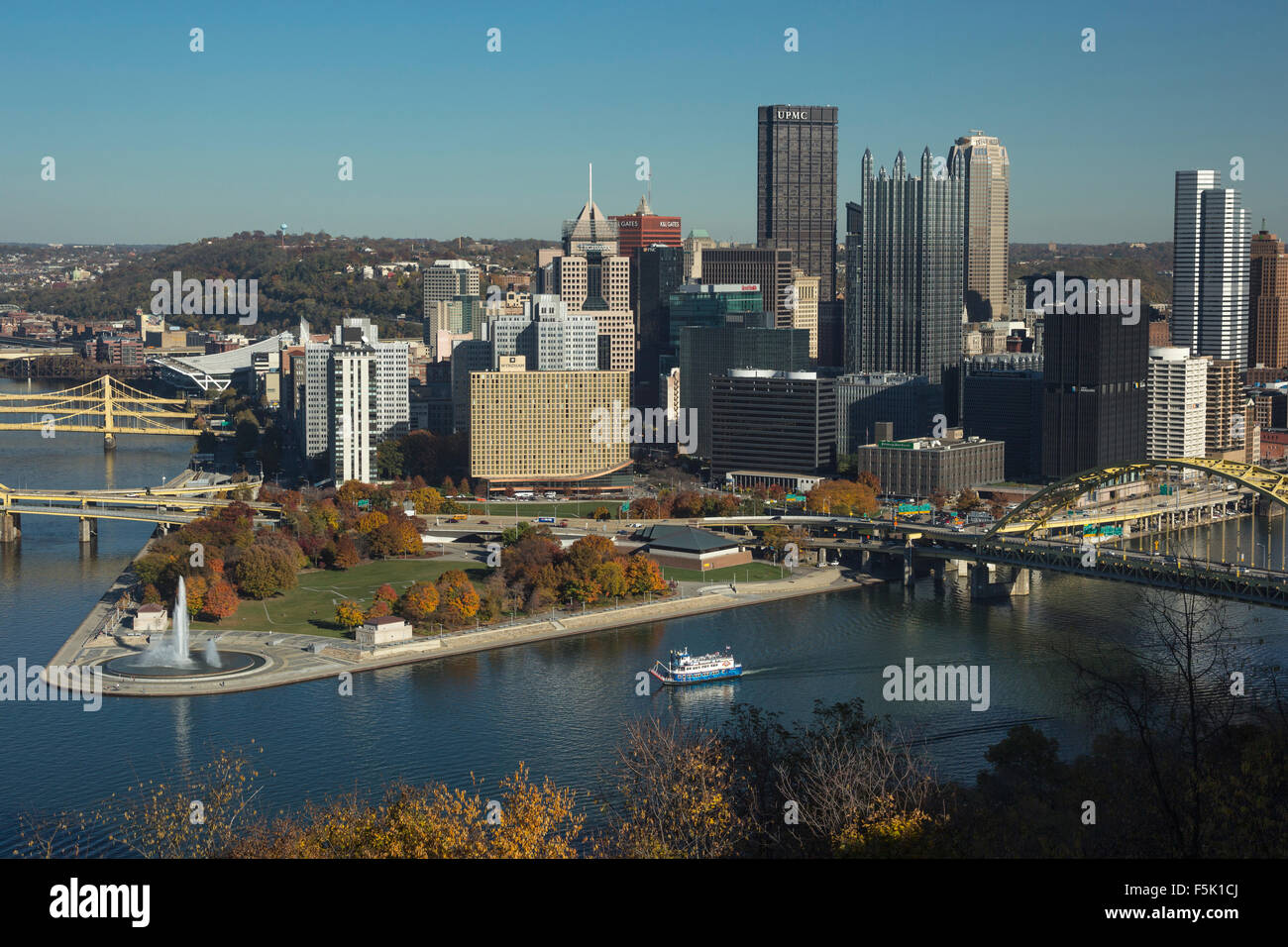 DOWNTOWN SKYLINE THE POINT PITTSBURGH PENNSYLVANIA USA Stock Photo - Alamy