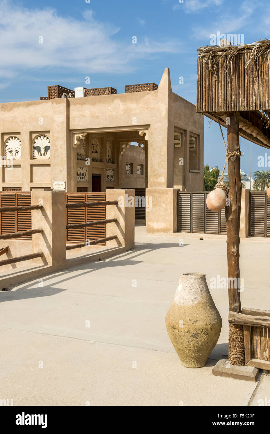 Dubai Heritage Village veranda Stock Photo - Alamy