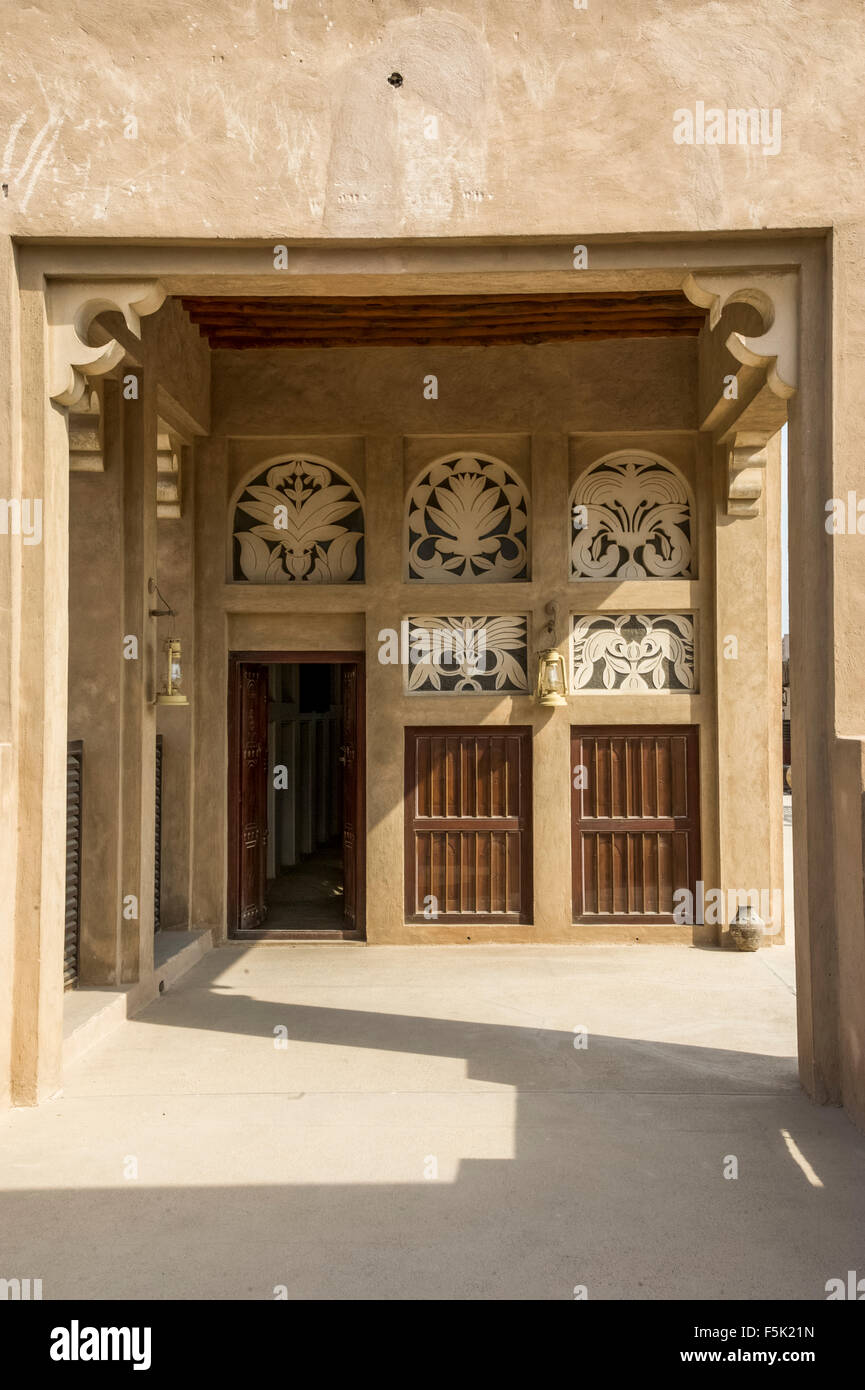 Dubai Heritage Village veranda Stock Photo - Alamy