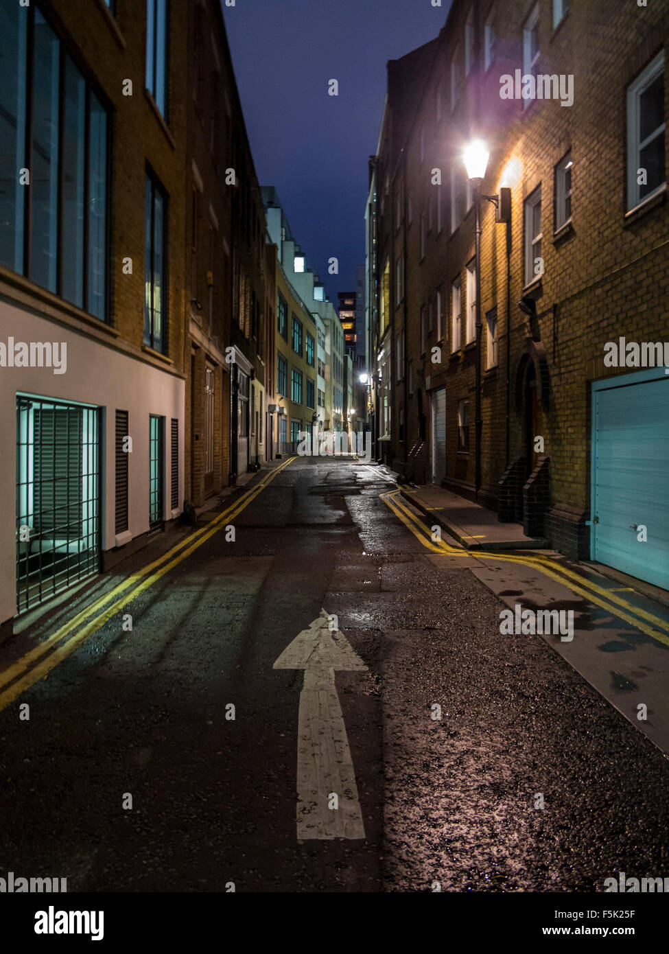 A soho side street in London at night Stock Photo - Alamy