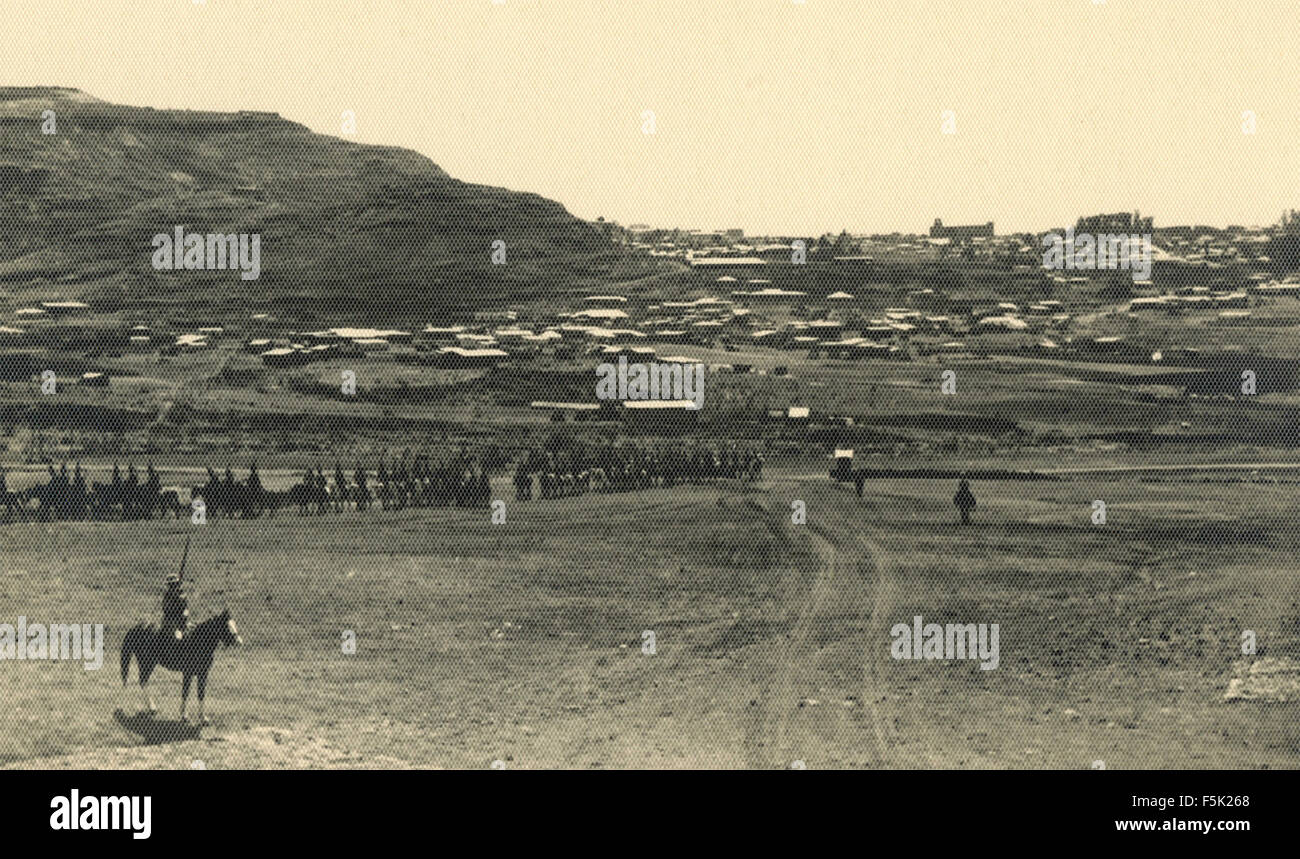 Colonial troops of the Italian Army on horseback , East Africa Stock ...