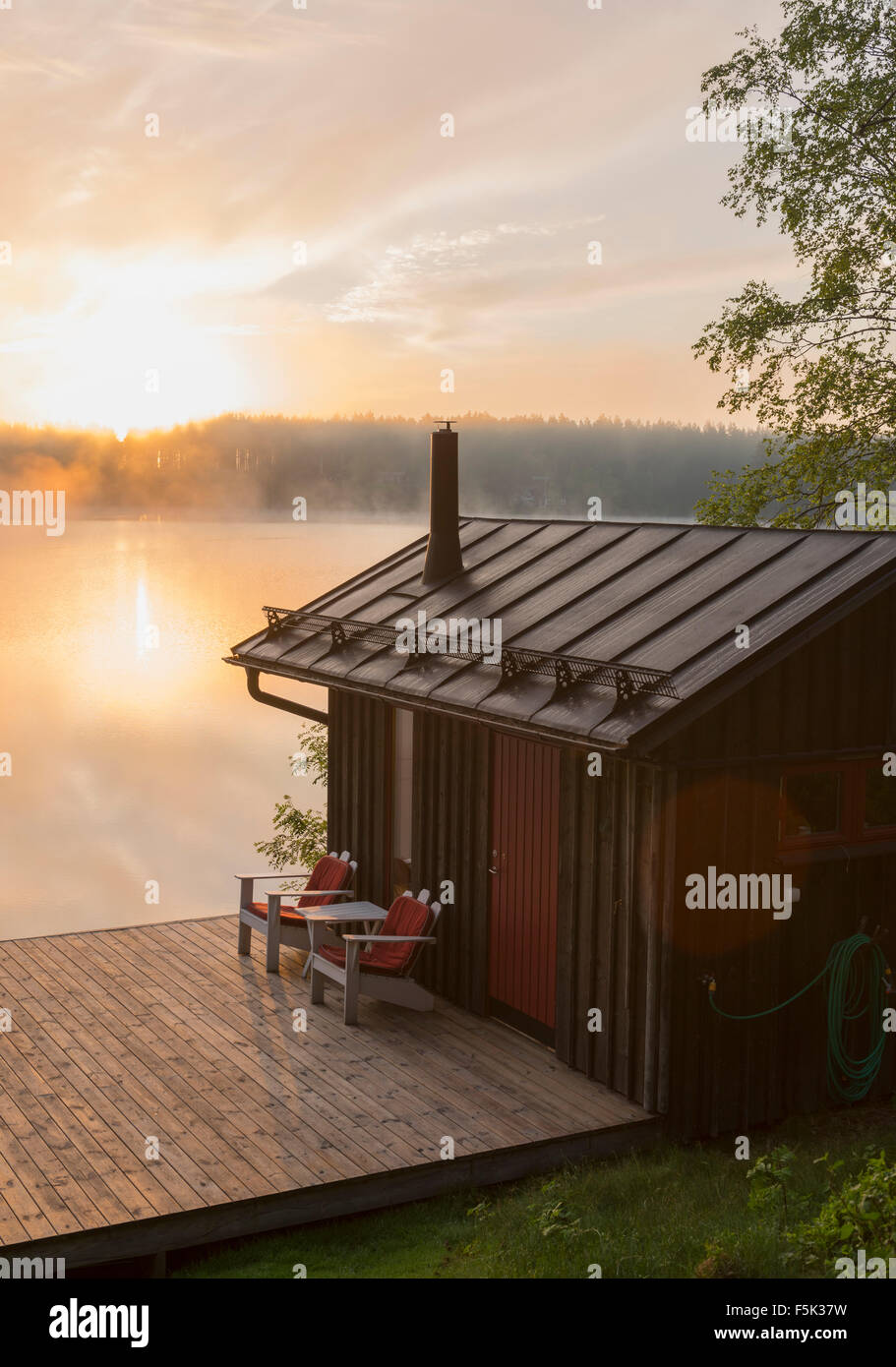 Sauna by the lake Stock Photo - Alamy