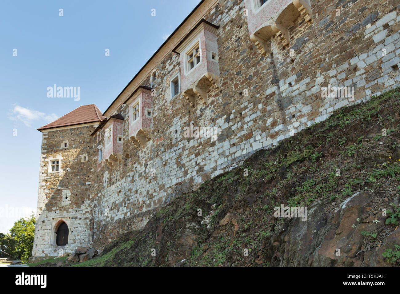 Ancient walls of Ljubljana castle, Slovenia Stock Photo - Alamy