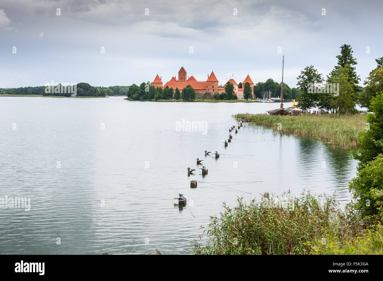 Trakai castle in evening hi-res stock photography and images - Alamy